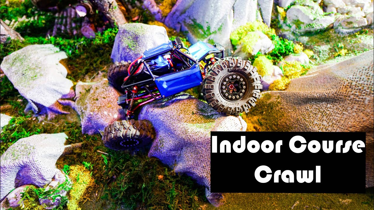 Custom Injora Rock Buggy and Axial SCX24 Bronco Crawl on Indoor Course ...