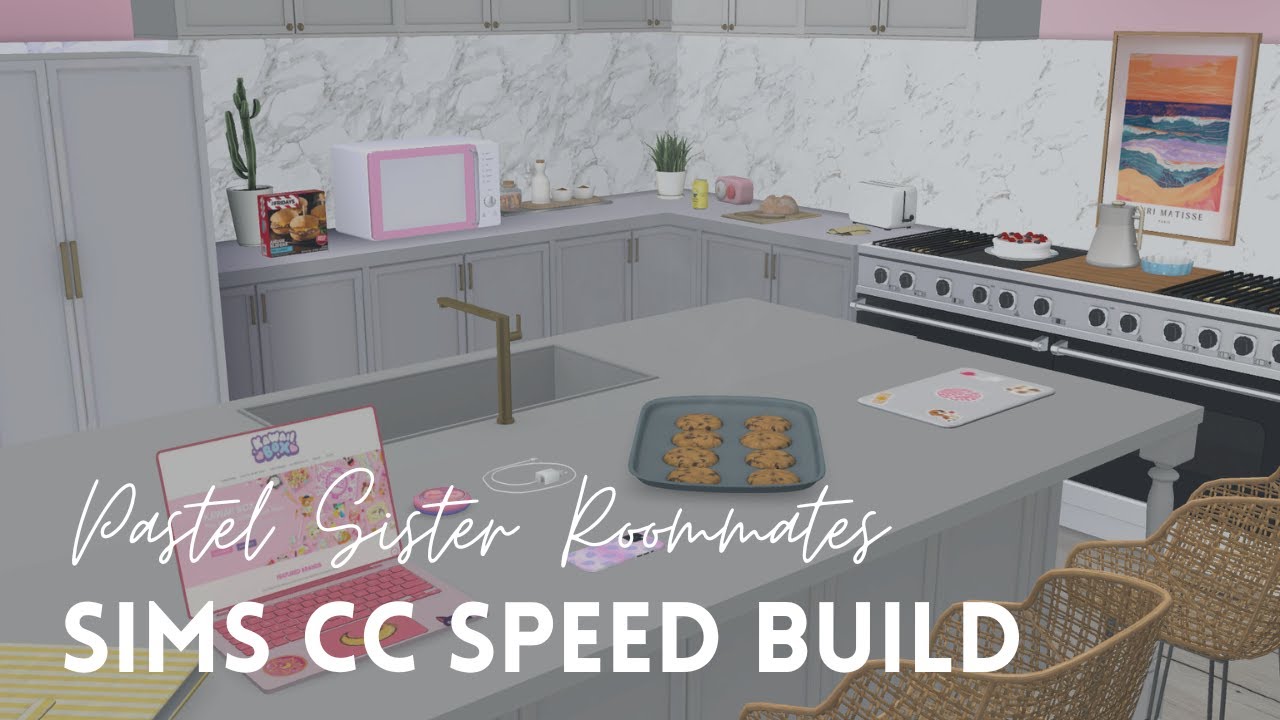 Pastel Sister Roommates | Sims 4 CC Speed Build | Sims Speed Build ...