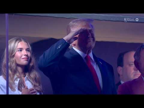 Knicks fans boo Donald Trump during National Anthem before Game 3