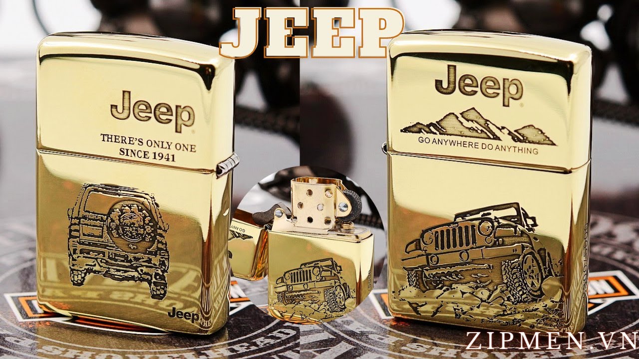 Zippo cao cấp chính hãng chủ đề xe oto jeep | Zippo limited edition ...