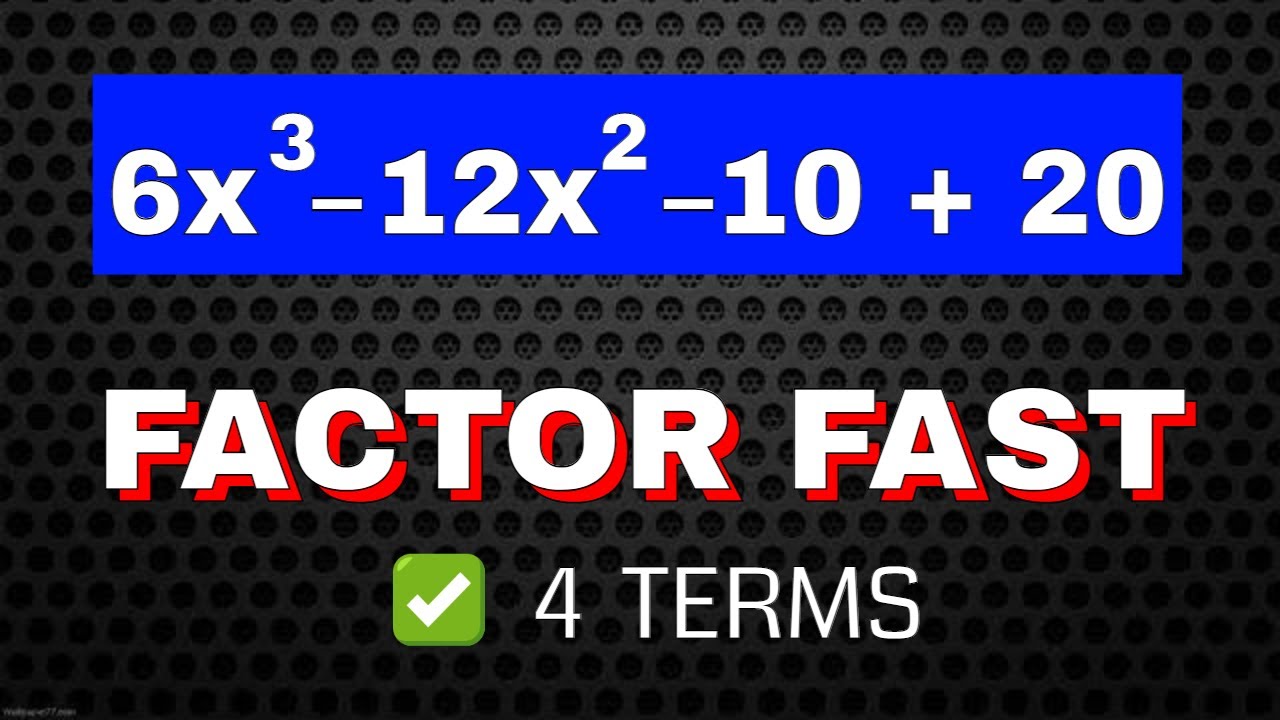 Factor by Grouping 4 Terms with a GCF - YouTube