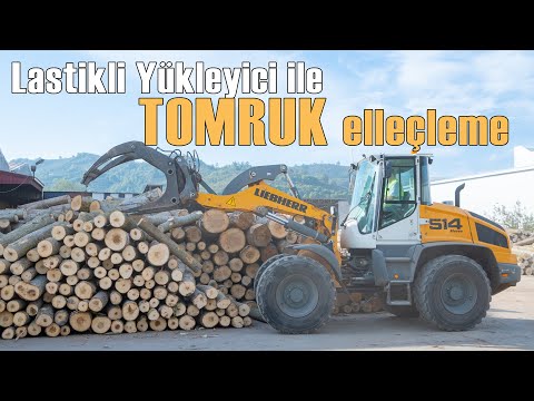 Lastikli Yükleyici ile tomruk eleçleme (Liebherr Stereo 514 wheel loader)