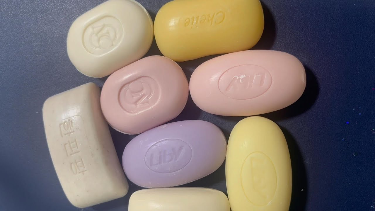 ASMR cutting dry soap/oddly carving soap/satisfying relaxing crunchy ...