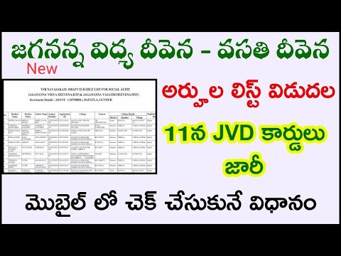 Jagananna Vidya Deevena Scheme 2020 Latest information