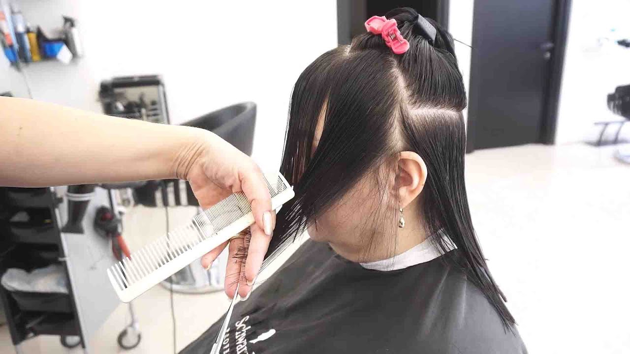 How To Cut Layers In Medium Length Hair - Easy Layered Haircut Tutorial ...