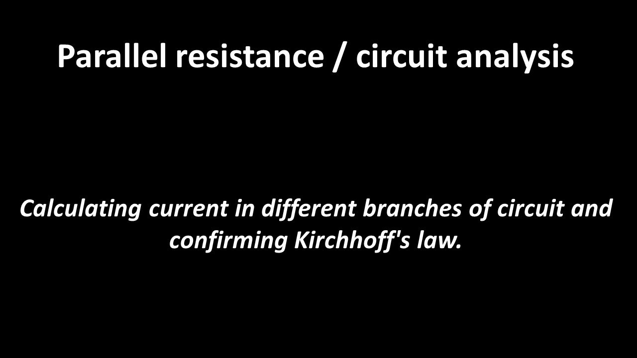 parallel resistance equation and how to calculate currents in a ...
