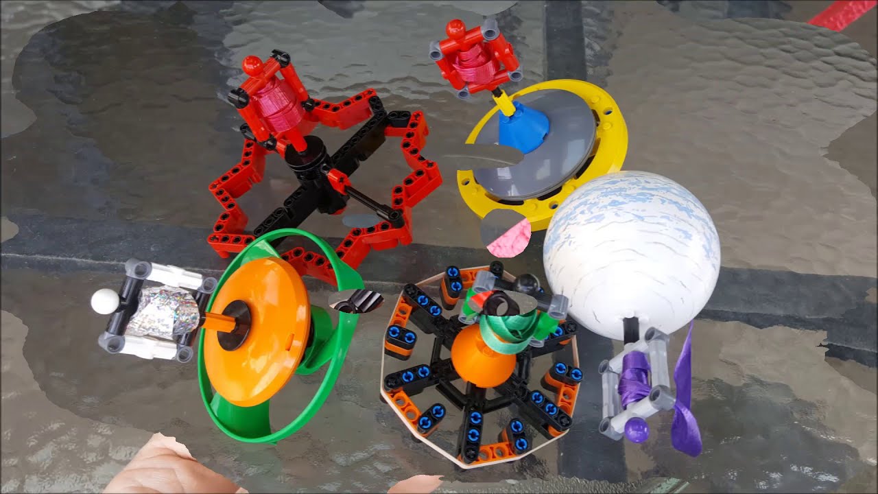 Technical LEGO: Ribbon-pull top starters - YouTube