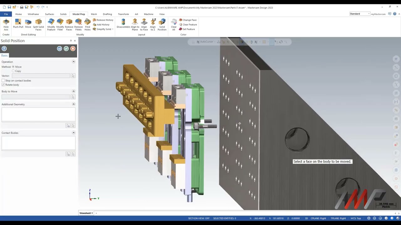 New Solid Position tool in Mastercam 2023 - YouTube