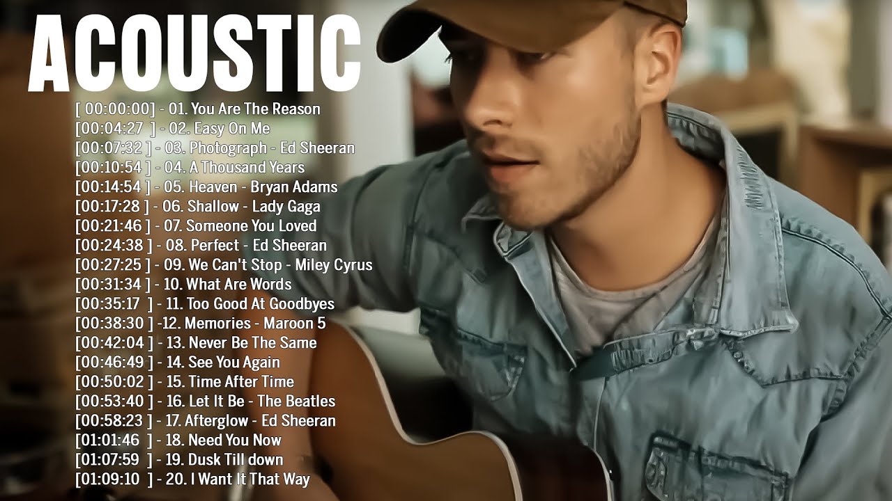 Best Acoustic Songs Cover - Acoustic Cover Popular Songs - Top Hits ...