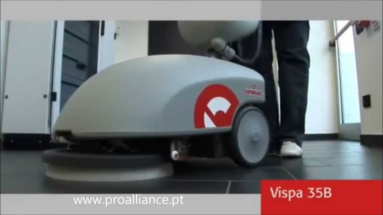 Lavadora aspiradora de pavimentos Comac - Vispa 35B - YouTube