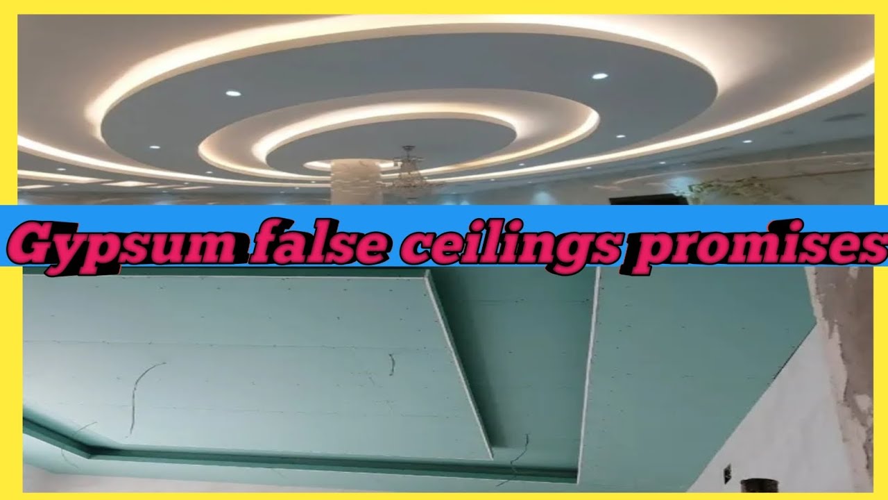Gypsum false ceiling process | Gypsum board ceiling materials - YouTube