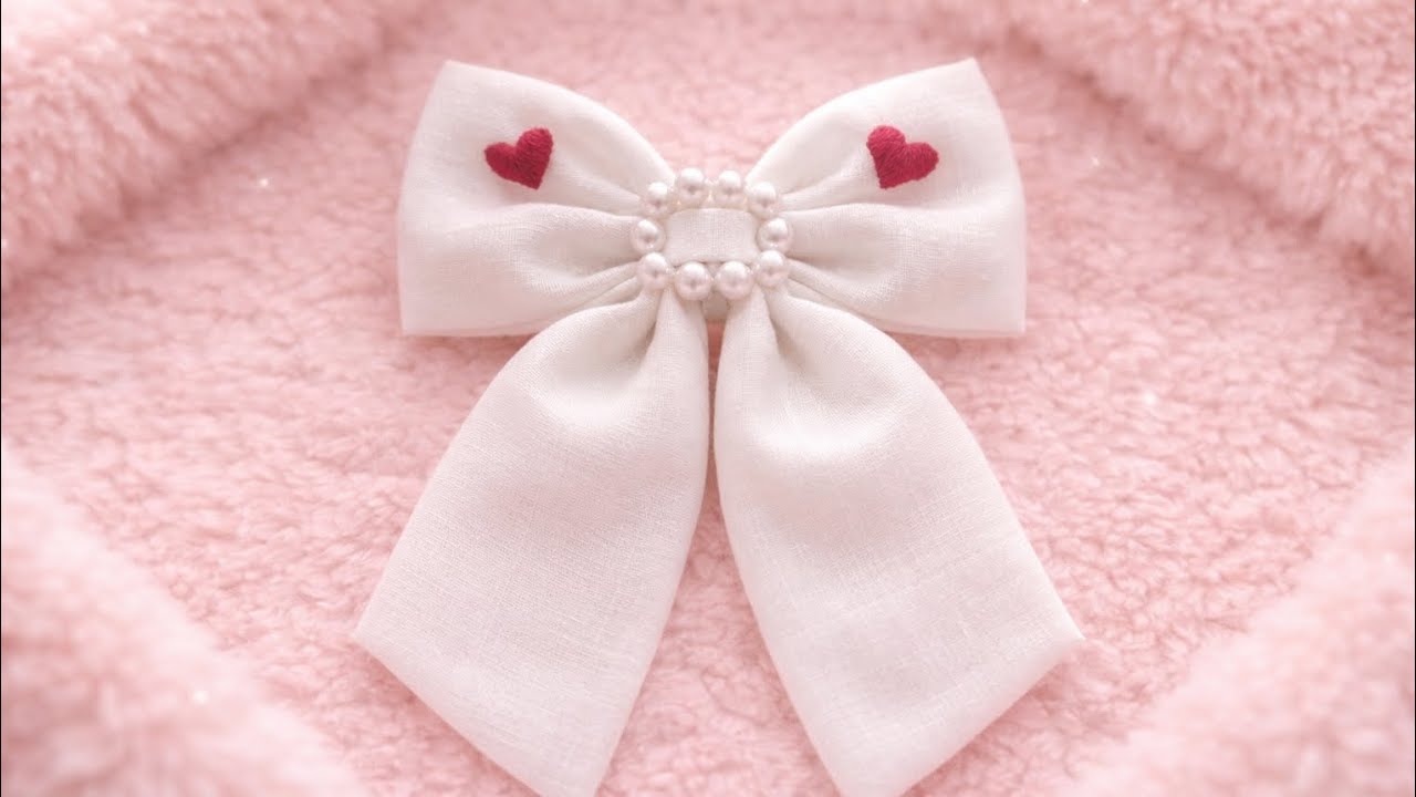 Beautiful Ribbon Bow Making Tutorial | Easy Handmade Bow Design | Soft ...