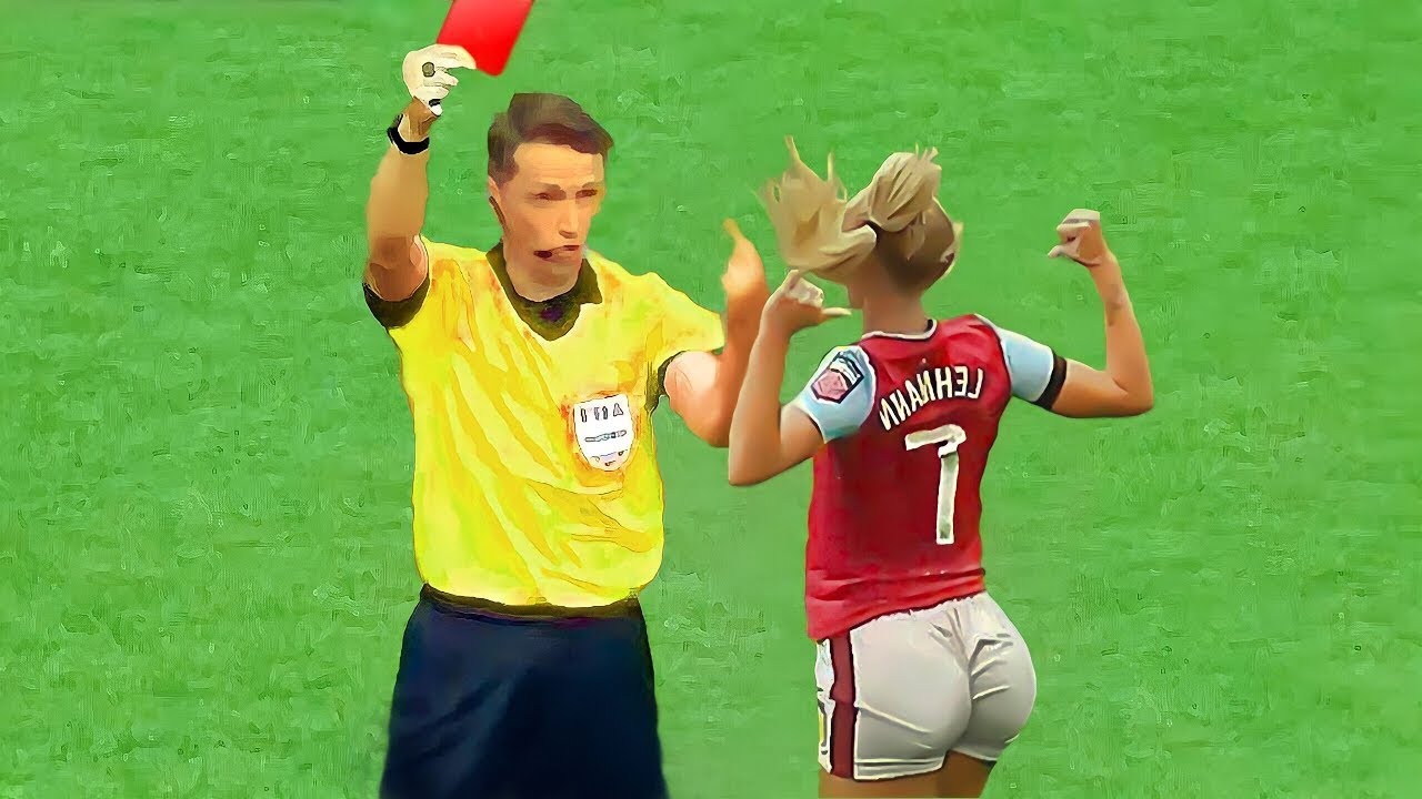 Funny Red Card Moments In Women's Football - YouTube