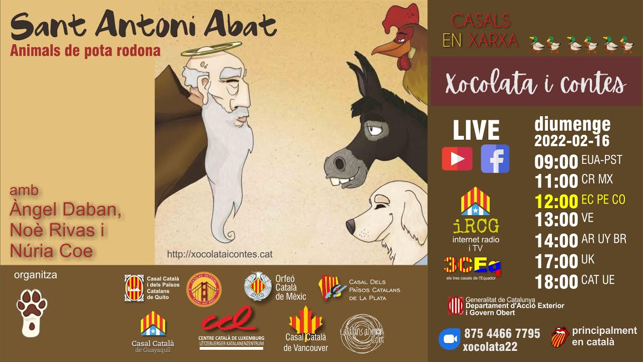 Xocolata i Contes | Sant Antoni Abat1 | amb Àngel Daban , Noè Rivas i ...