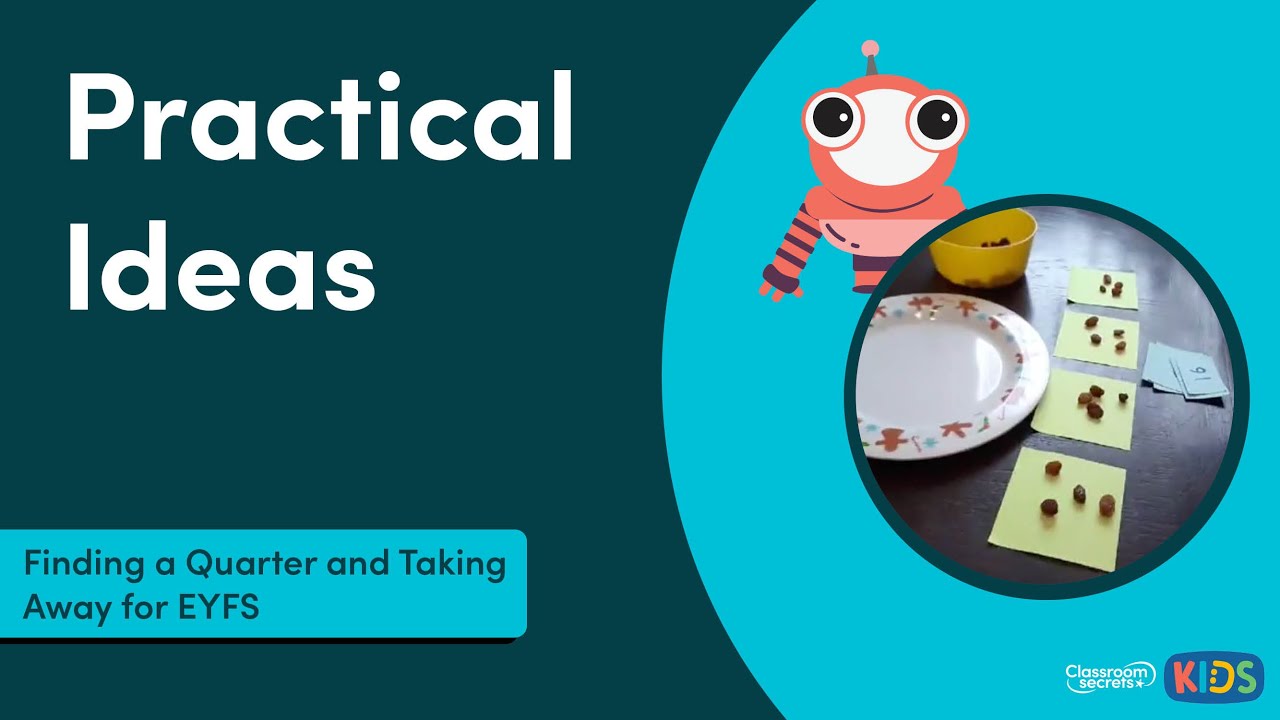 Finding a Quarter and Taking Away for EYFS - YouTube