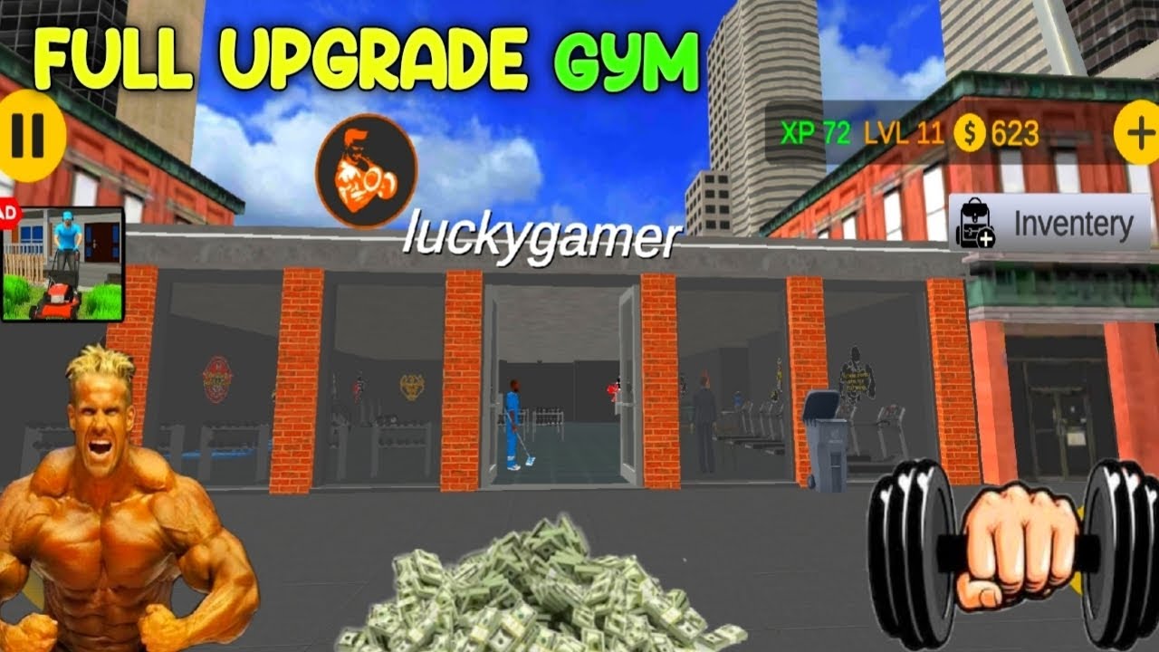 FULL UPGRADE GYM | body building Tycoon 3D #luckyhamer - YouTube