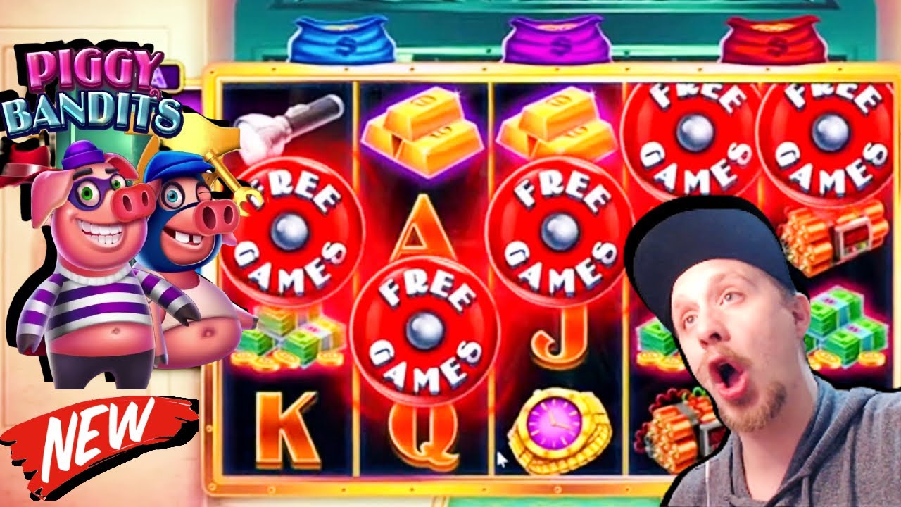 HUGE 5 SCATTER Bonus On The New Slot Machine Piggy Bandits!!!! - YouTube