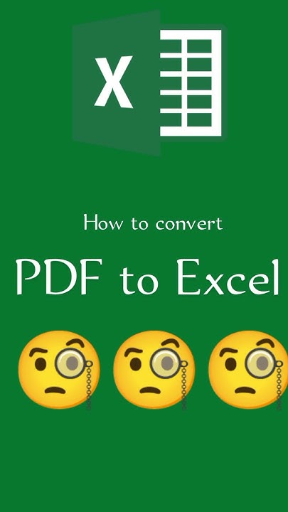 How to convert PDF to Excel #pdf #shorts #excel #exceltips #exceltutorial #msexcel #exceltrick ...