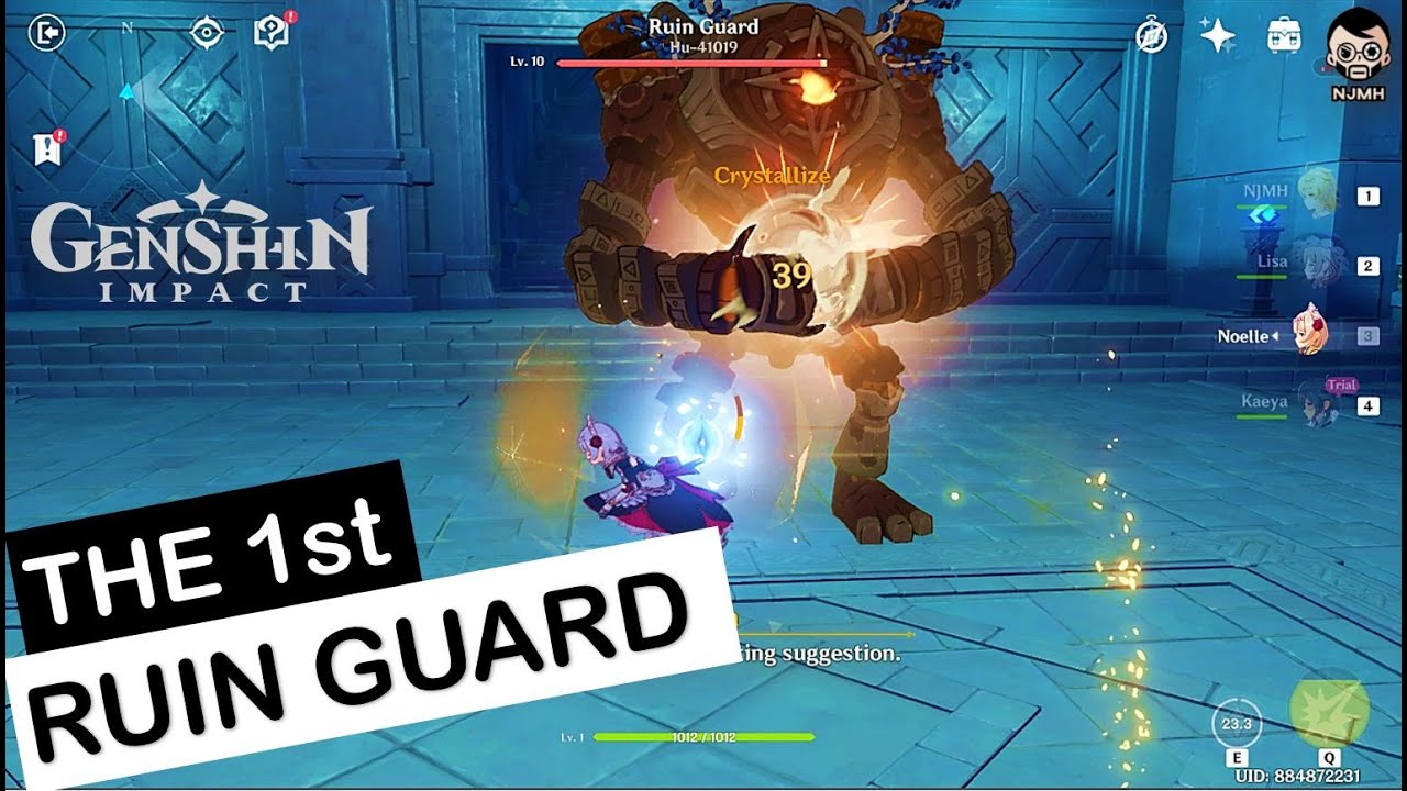 This is the 1st Ruin Guard I faced in Genshin Impact - YouTube