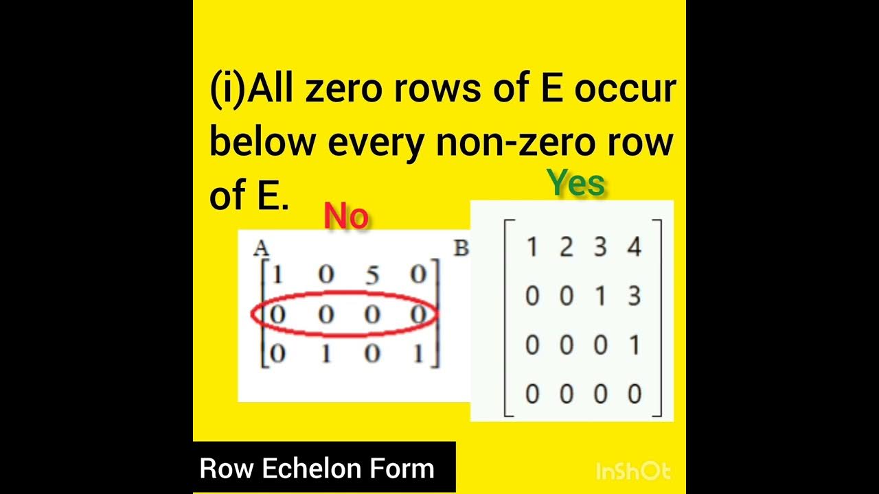 Row Echelon Form of Matrices/TN-12th Maths /Chapter I Applications of Matrices and Determinants ...