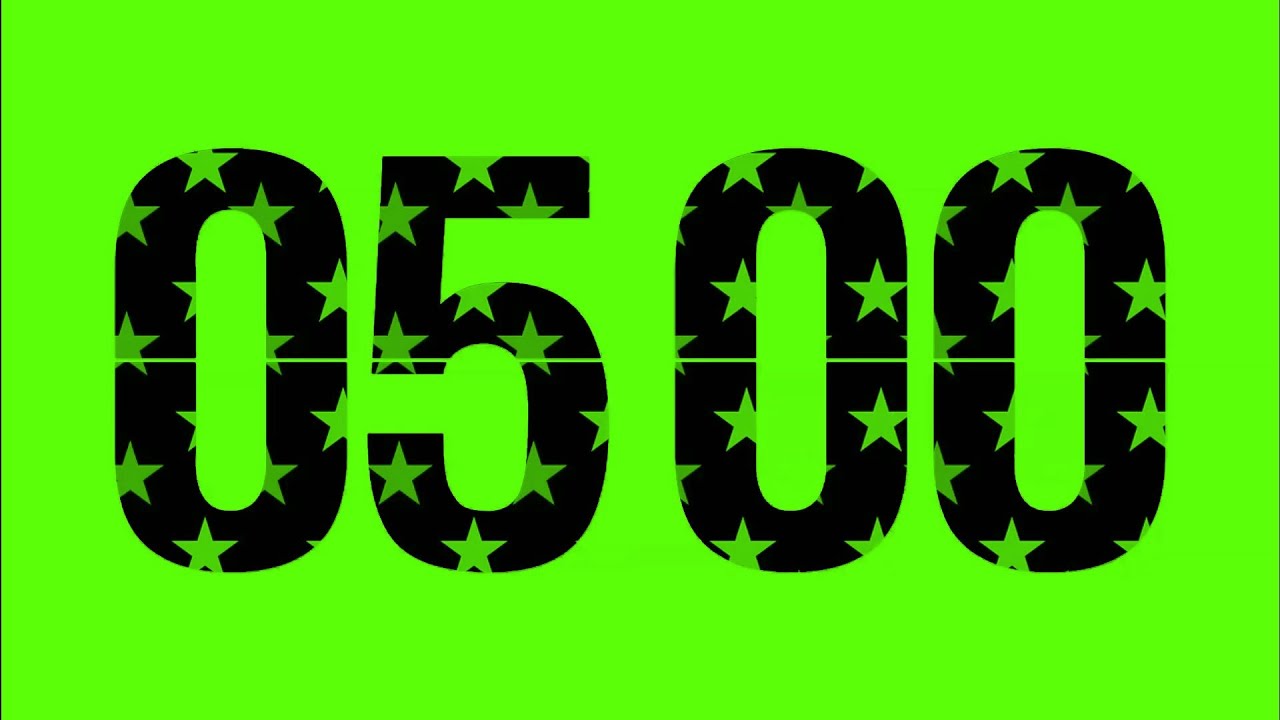 USA flipping numbers 5 Minute Timer countdown green screen! - YouTube
