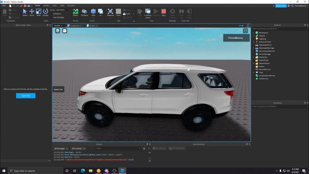 Roblox Scripting | Car Spawner Gui [CODE IN DESC] - YouTube