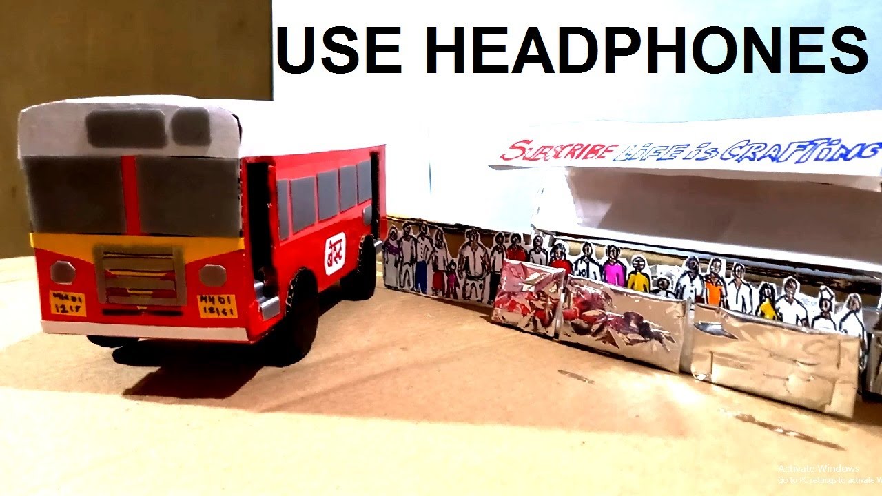 How to make Mumbai BEST Bus Crowd and Bus Stop with Sound Effects from ...