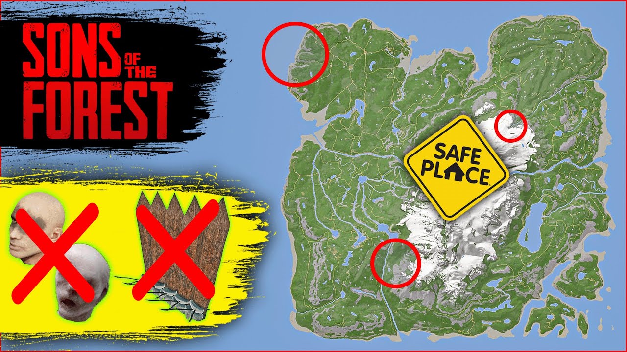 Top 3 Base Locations You Don't Need Defense & Walls In Sons Of The Forest - YouTube