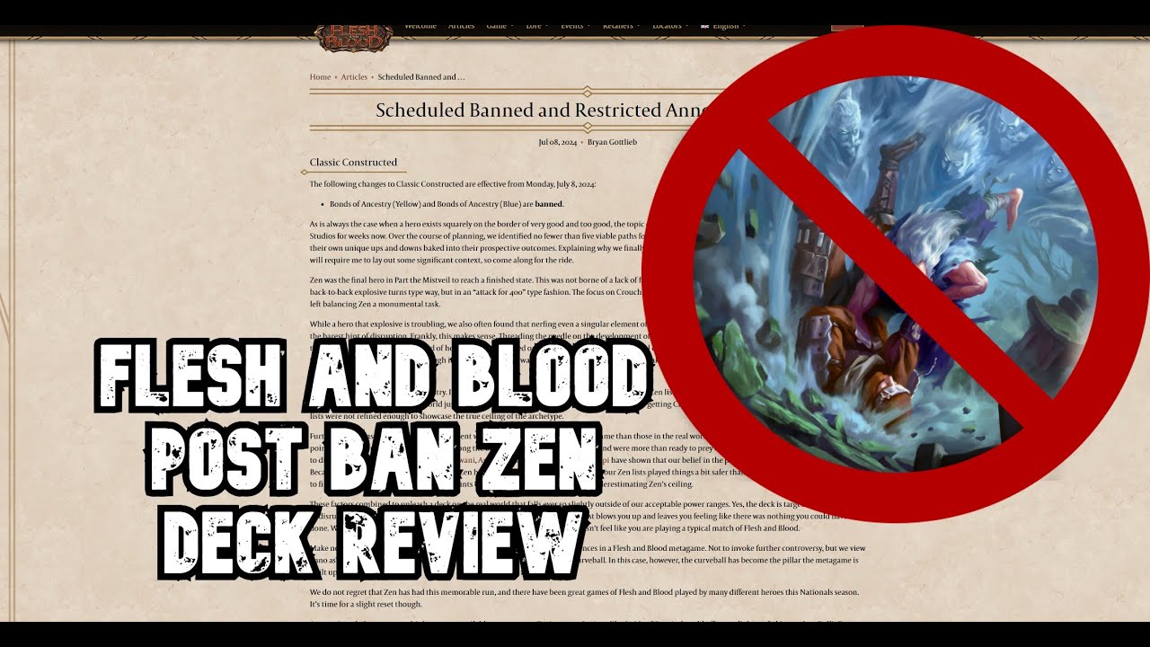 How To Play Zen After Bonds Ban || Flesh and Blood Zen Deck Review - YouTube