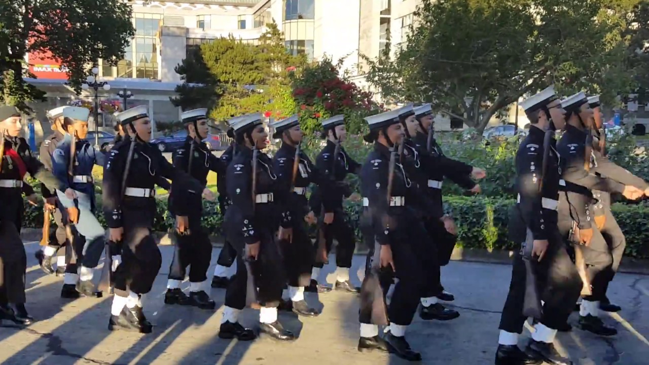 HMCS Quadra CEREMONY OF THE FLAGS 2018 Heart of Oak - YouTube