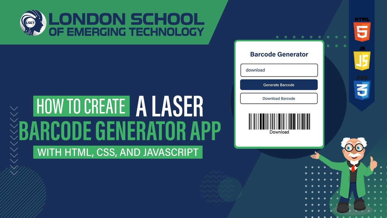 How To Create A Laser Barcode Generator App With Html Css And Javascript Barcode