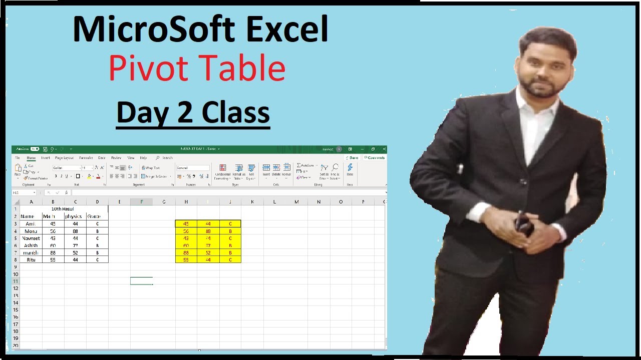 MS Excel Pivot Table tutorial Day 2 - YouTube