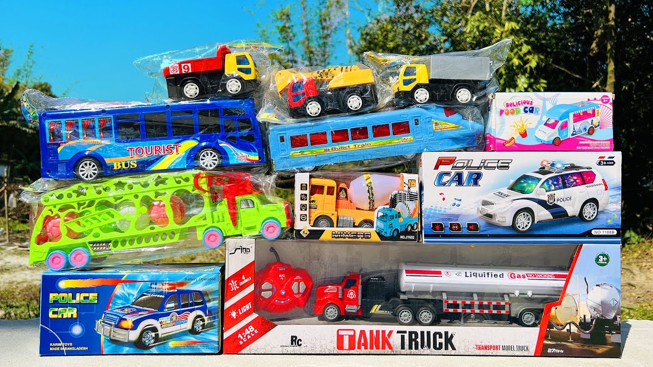 Unboxed Brand New Different types of Toy Vehicles | Big Tank Truck ...