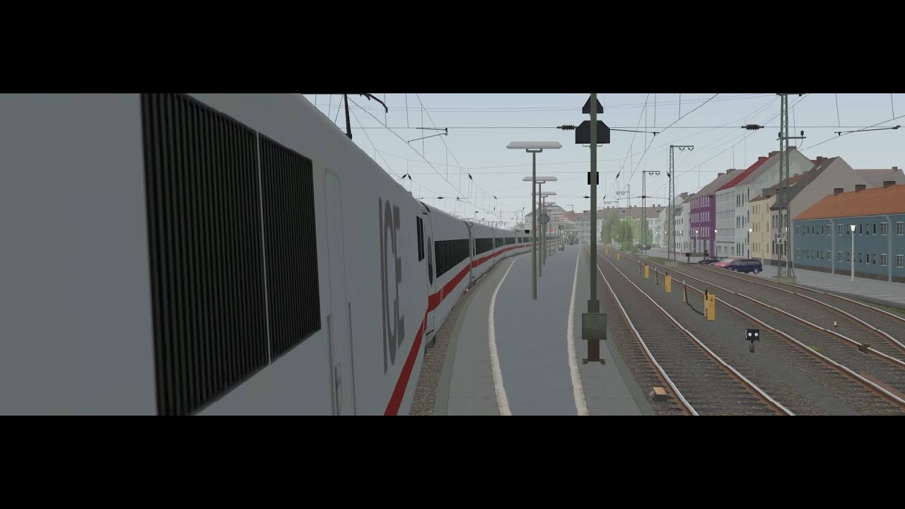 Zusi 3 Führerstandsmitfahrt im ICE 1 (BR401) von Kassel-Wilhelmshöhe ...