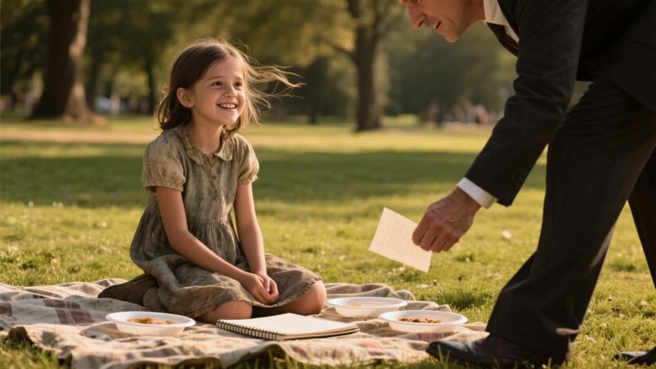 A Poor Girl Fakes a Picnic with Empty Plates—Until a Note Stops a ...