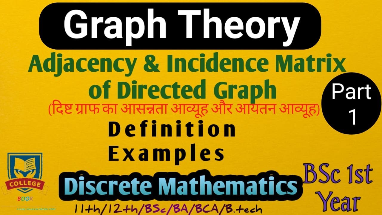 Adjacency Matrix & Incidence Matrix of Directed Graph (Part-1 ...