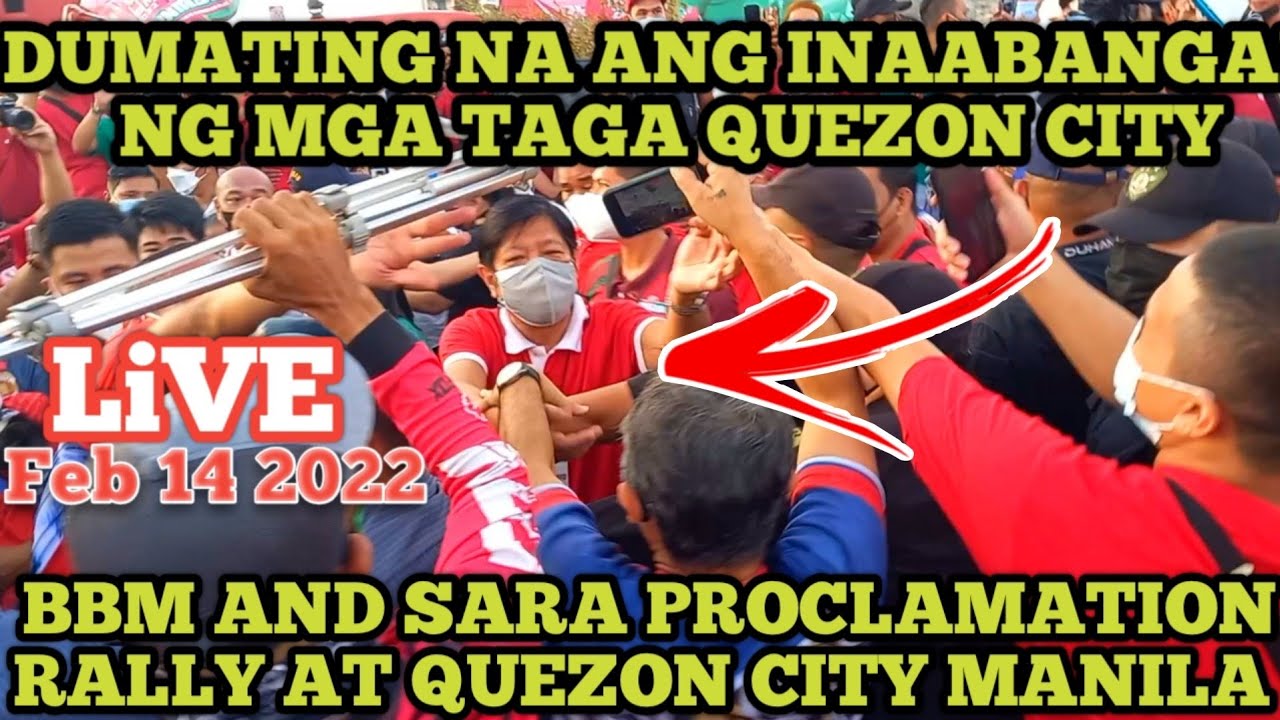 BBM AND SARA PROCLAMATION RALLY LIVE - YouTube