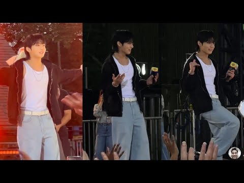 BTS Jungkook Arrived at The GMA to Perform Seven - YouTube