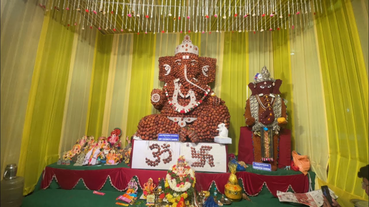 Vanasthalipuram Ganesh Mandapam’s - 2023 ||Made with Rudraksha,coconut ...