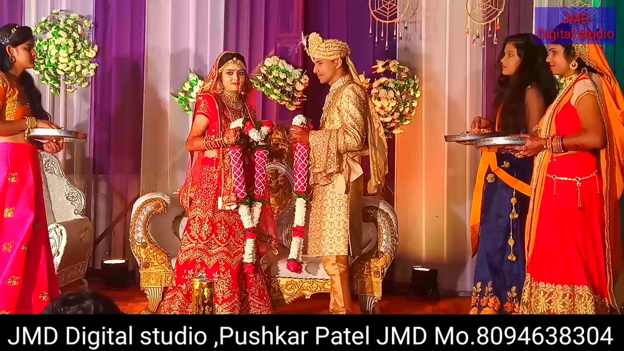 Best Indian Wedding Reception || Dulha Dulhan || Party || Full HD || Pushkar Patel JMD - YouTube