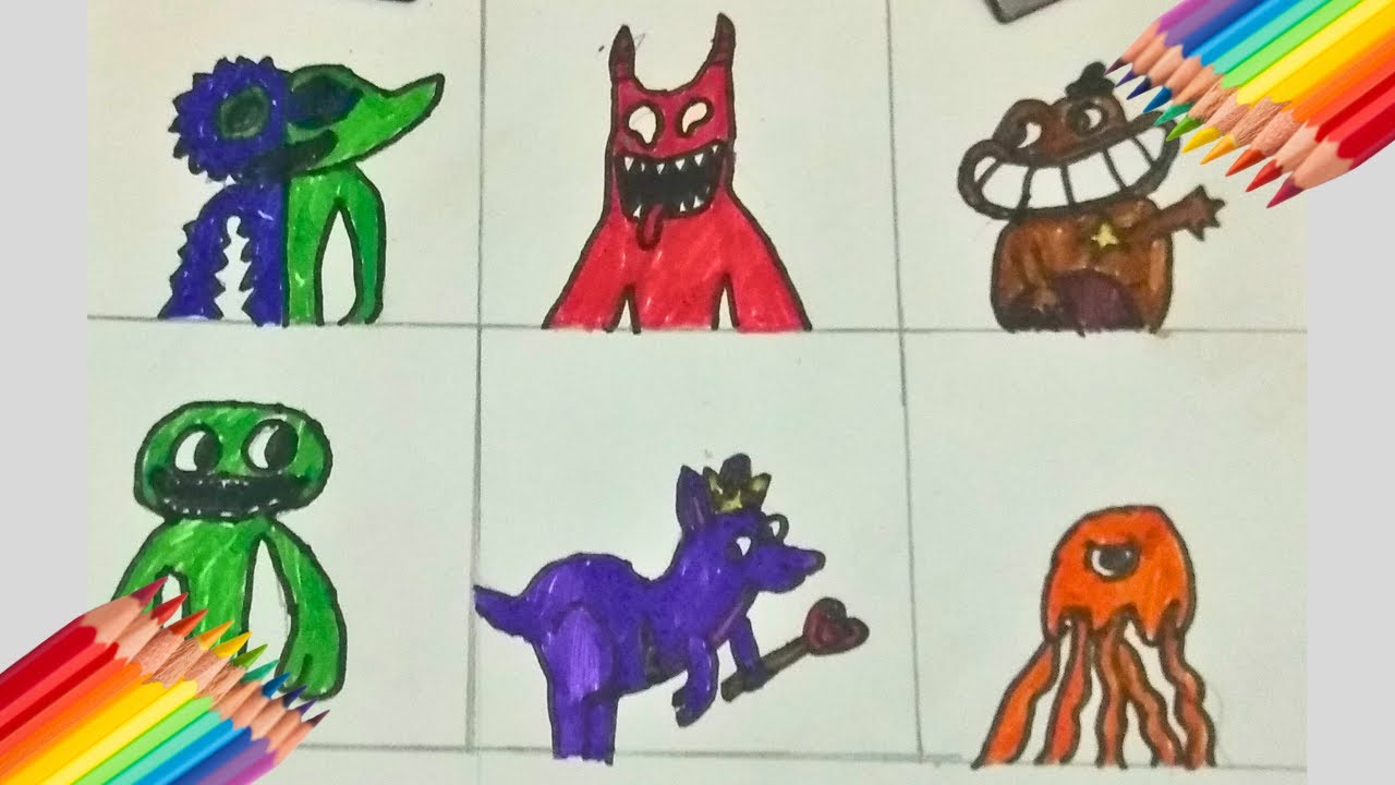 how to draw garten of ban ban 4 - YouTube