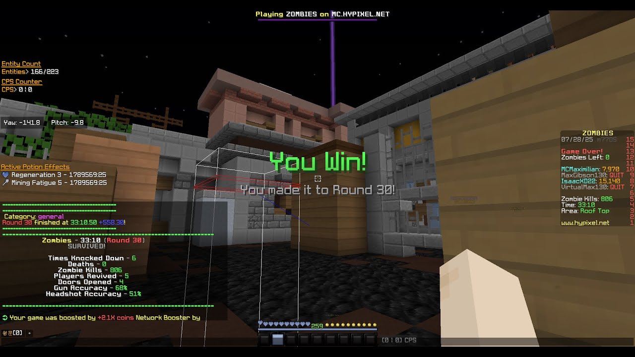 Hypixel Zombies: Dead End Normal Duo POC WIN - YouTube