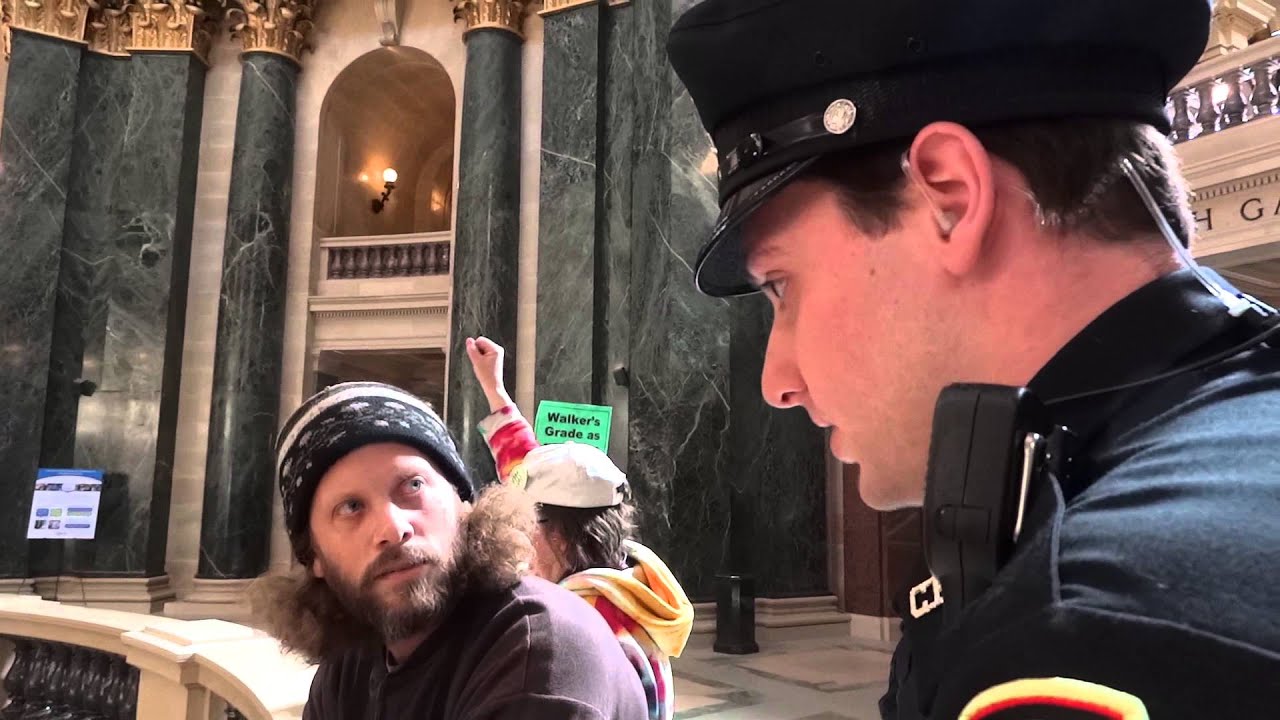 Walker's Palace Guard Confiscate Dangerous Sign - YouTube