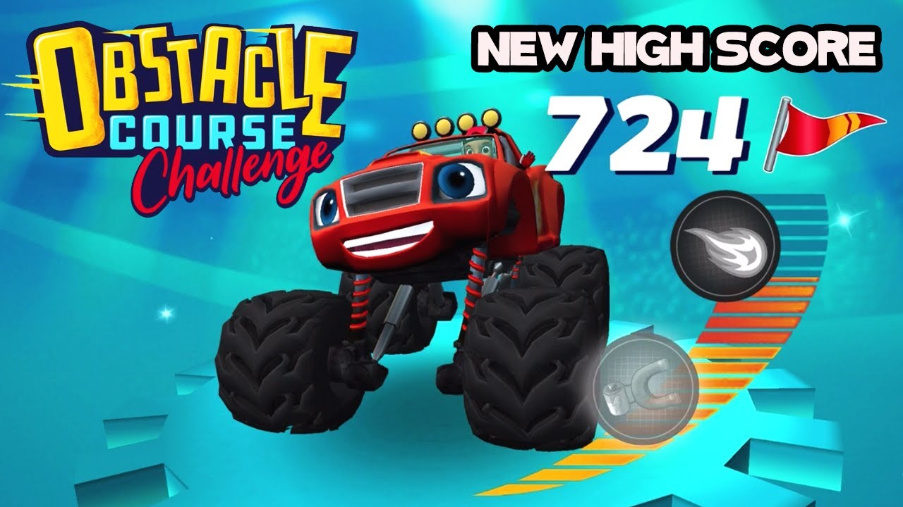 Blaze Obstacle Course - My New High Score with Blaze - YouTube