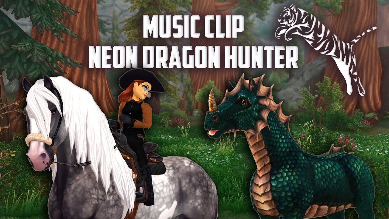 Neon dragon hunter┊Music clip┊2022┊Nomi - Neon Dragon ┊Star Stable ...