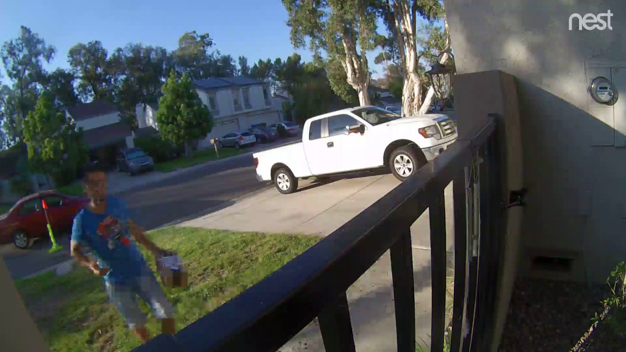 Amazon Delivery Throwing Package - YouTube