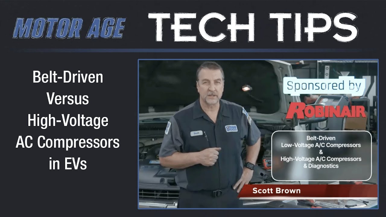 Tech Tips- Belt-Driven Versus High-Voltage AC Compressors in EVs - YouTube