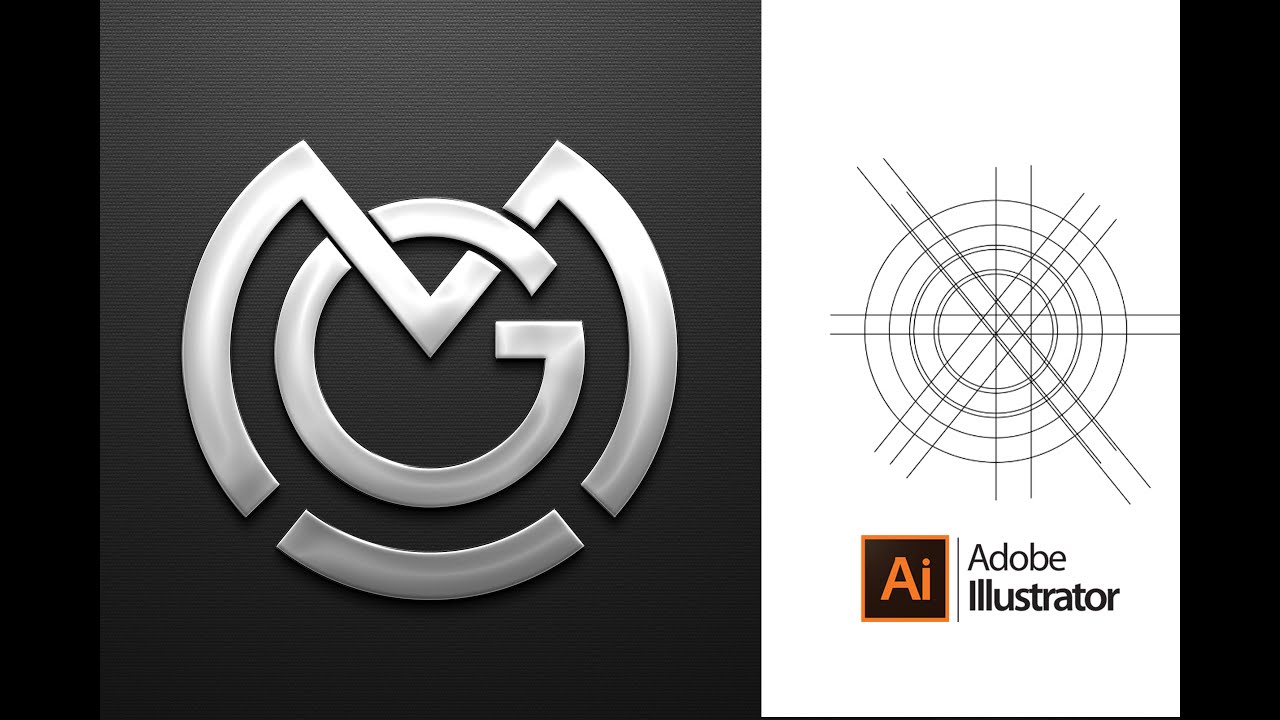 Make Monogram Letter Logo Design in Adobe Illustrator - YouTube