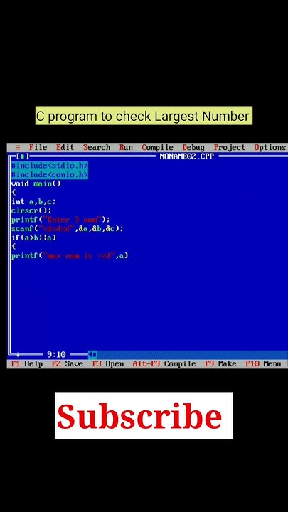 C Program to Check Largest Number #shorts #youtubeshorts #cprogramming #viral - YouTube