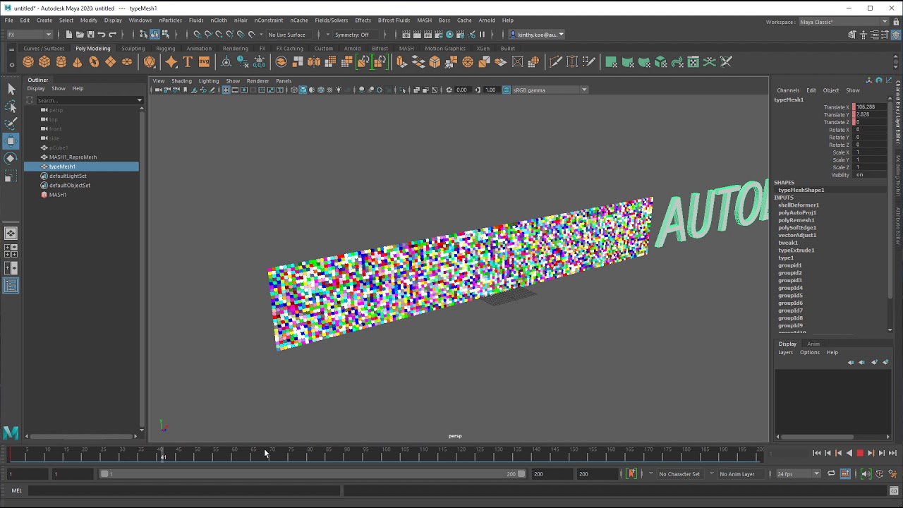 MAYA | MASH | Color LED Banner Effect - YouTube